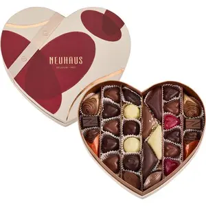 NEUHAUS Valentine Medium Assorted Chocolate Heart Box - Red