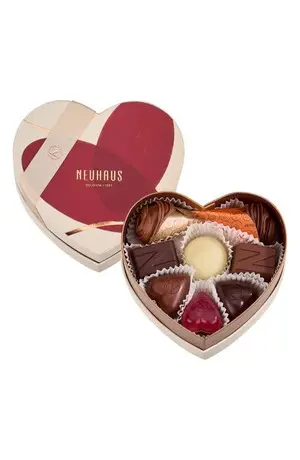 NEUHAUS Valentine Small Assorted Chocolate Heart Box - Red