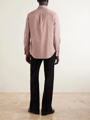 Paul Smith Button-down Collar Checked Cotton-poplin Shirt - Pink