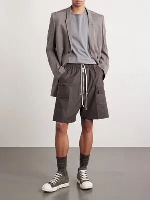 Rick Owens Straight-leg Cargo Shorts - Gray