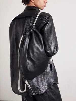 Rick Owens Embellished Leather Drawstring Backpack