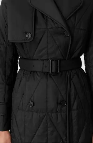 Mackage Mavis Quilted Trench Coat - Black