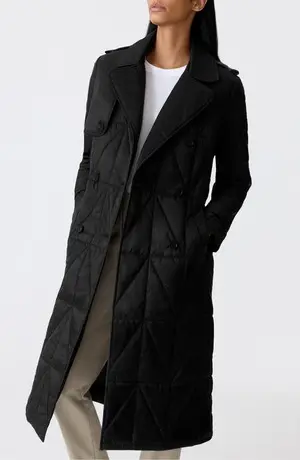 Mackage Mavis Quilted Trench Coat - Black