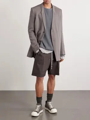 Rick Owens Jumbo Ribbed Virgin Wool Sweater - Gray
