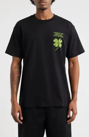 Carhartt Work In Progress Clover Organic Cotton Graphic T-shirt - Black