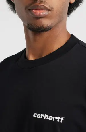 Carhartt Work In Progress Archive Lines Organic Cotton Graphic T-shirt - Black
