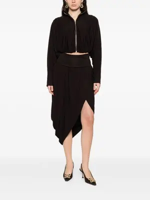 Alaïa Twisted Midi Skirt - Brown