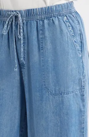 BEACHLUNCHLOUNGE Inaya Chambray Ankle Pants - Medium Wash