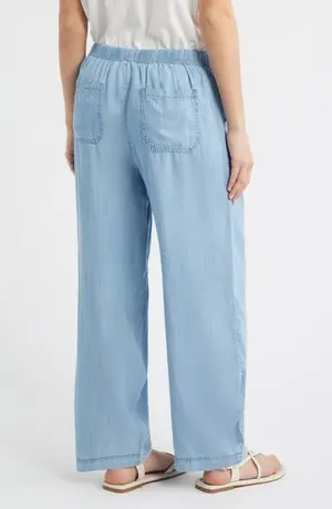 BEACHLUNCHLOUNGE Isabeli Chambray Drawstring Pants - Light Wash