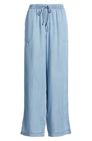 BEACHLUNCHLOUNGE Isabeli Chambray Drawstring Pants - Light Wash