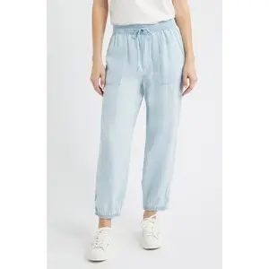 BEACHLUNCHLOUNGE Andi Chambray Drawstring Joggers - Bleach Wash