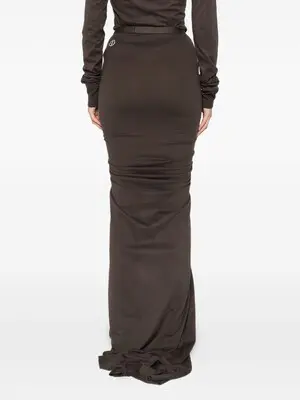 MONCLER + RICK OWENS Cotton Long Skirt - Grey