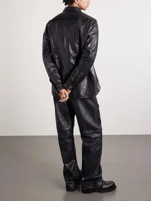 Rick Owens Textured Leather Overshirt