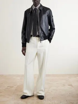 TOM FORD Slim-fit Striped Cotton-poplin Shirt - Brown