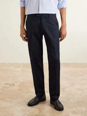 Boglioli Tapered Lyocell And Cotton-blend Twill Suit Trousers