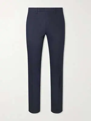 Boglioli Tapered Lyocell And Cotton-blend Twill Suit Trousers