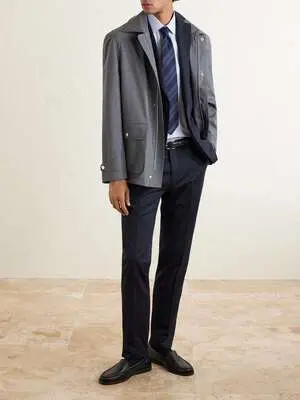 Boglioli Tapered Lyocell And Cotton-blend Twill Suit Trousers