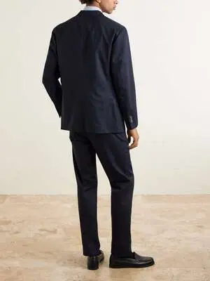 Boglioli Tapered Lyocell And Cotton-blend Twill Suit Trousers