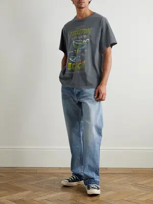 GALLERY DEPT. Don't Die Printed Distressed Cotton-jersey T-shirt - Gray