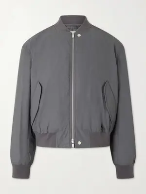 JIL SANDER Cotton Bomber Jacket - Gray