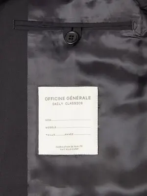 Officine Générale Arthus Wool Suit Jacket