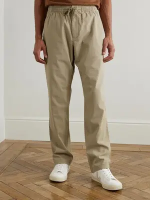 Polo Ralph Lauren Straight-leg Cotton-blend Seersucker Trousers - Neutrals