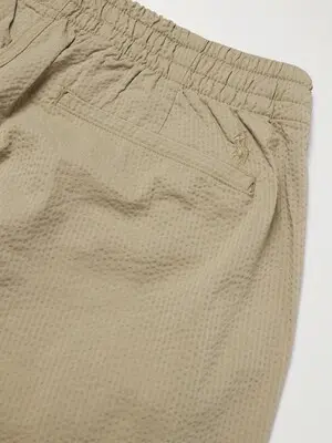 Polo Ralph Lauren Straight-leg Cotton-blend Seersucker Trousers - Neutrals