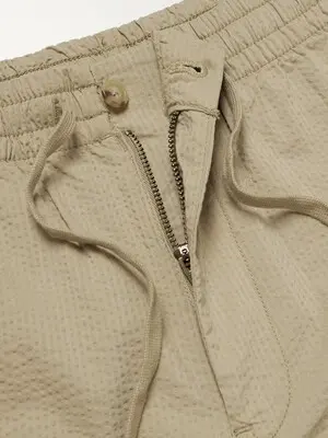 Polo Ralph Lauren Straight-leg Cotton-blend Seersucker Trousers - Neutrals