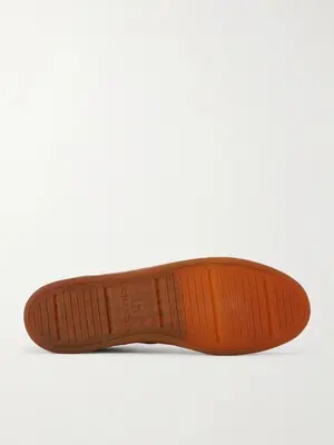 Officine Creative Militia 001 Suede-trimmed Deerskin Sneakers - Black