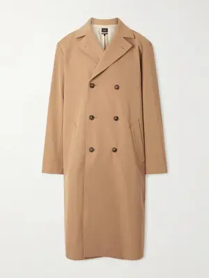 A.p.c. Double-breasted Twill Trench Coat - Neutrals