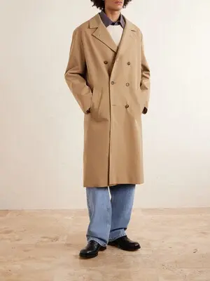 A.p.c. Double-breasted Twill Trench Coat - Neutrals