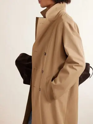A.p.c. Double-breasted Twill Trench Coat - Neutrals