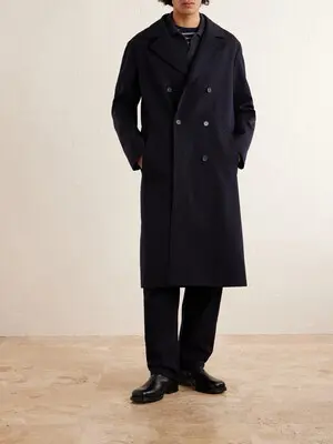 A.p.c. Double-breasted Twill Trench Coat - Blue