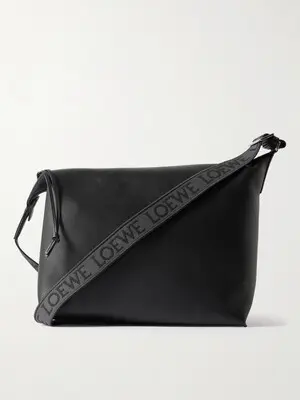 Loewe Cubi Leather Messenger Bag - Black