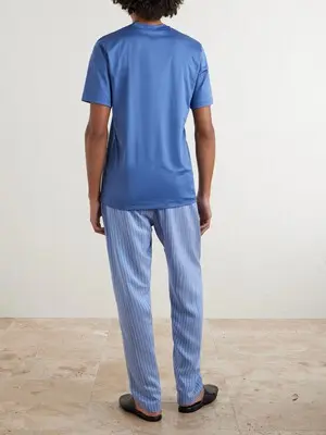Zimmerli Sea Island Cotton-jersey T-shirt - Blue