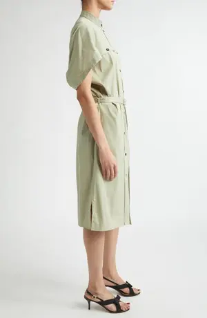 FERRAGAMO Stretch Poplin Shirt Dress