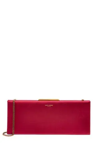 Saint Laurent Small Clutch - Dark Fuchsia