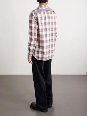 Rick Owens Checked Cotton-flannel Shirt - Red