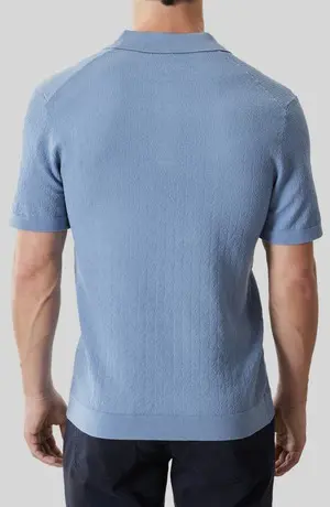 Robert Barakett Halric Polo Sweater - Washed Blue