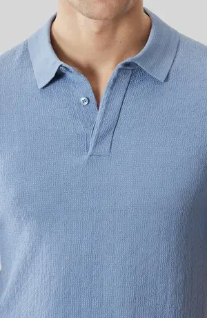 Robert Barakett Halric Polo Sweater - Washed Blue