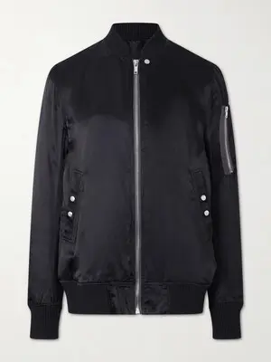 Rick Owens Classic Flight Satin Bomber Jacket