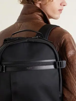 Saint Laurent Leather-trimmed Shell Backpack