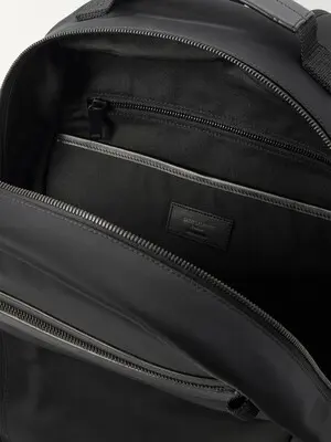 Saint Laurent Leather-trimmed Shell Backpack