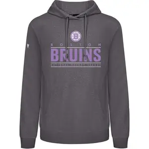 LEVELWEAR Boston Bruins Hockey Fights Cancer Pulsar Off Season Tri-blend Pullover Hoodie - Gray