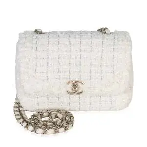 Chanel Quilted Tweed Flap Bag