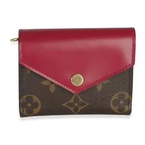 LOUIS VUITTON Fuchsia Monogram Canvas Zoe Wallet - Brown