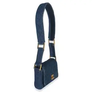 Chanel Vintage Quilted Denim Flap Bag