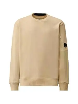 C.P. COMPANY Logo-Patch Crew-Neck Sweatshirt Neutrals