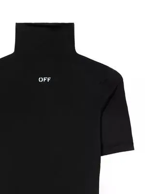 Off-White Short-sleeve Turtleneck Top