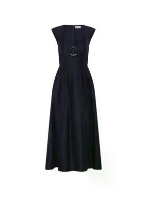 Rebecca Vallance Serenity O-ring Midi Dress - Blue